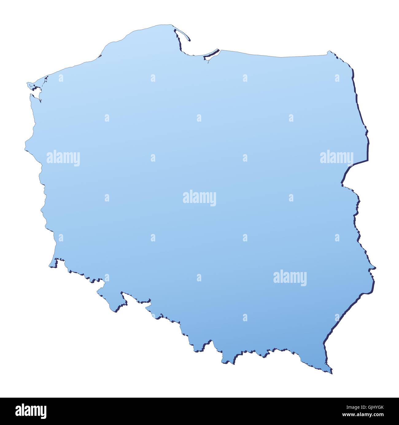 Poland boundaries map hi-res stock photography and images - Alamy