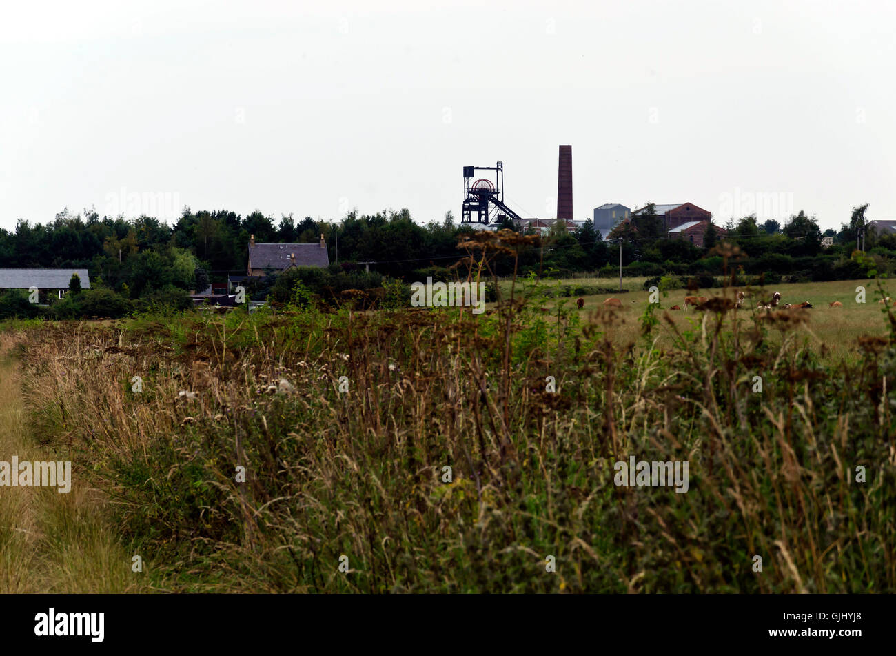 The old Lady Victoria Colliery, now a mining museum, near Edinburgh ...