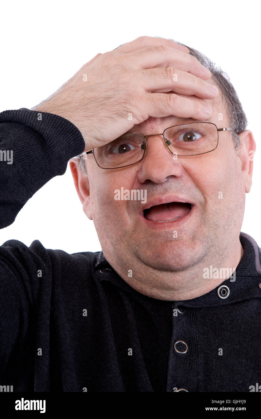 memory forgetful pensioner Stock Photo - Alamy