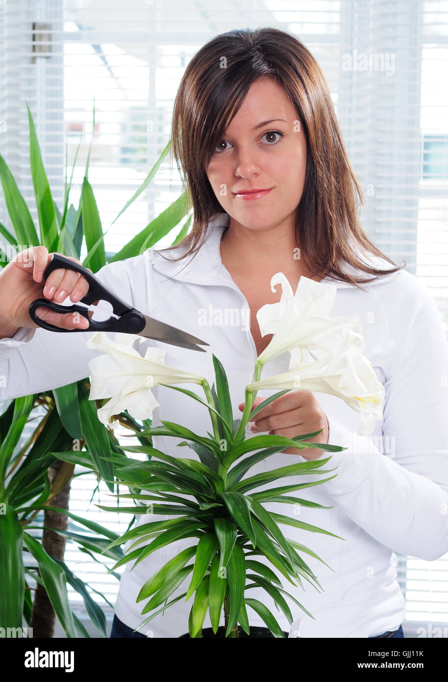 Young woman lily hair hi-res stock photography and images - Alamy