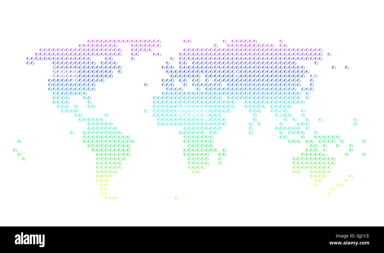 world map made of spheres Stock Photo - Alamy