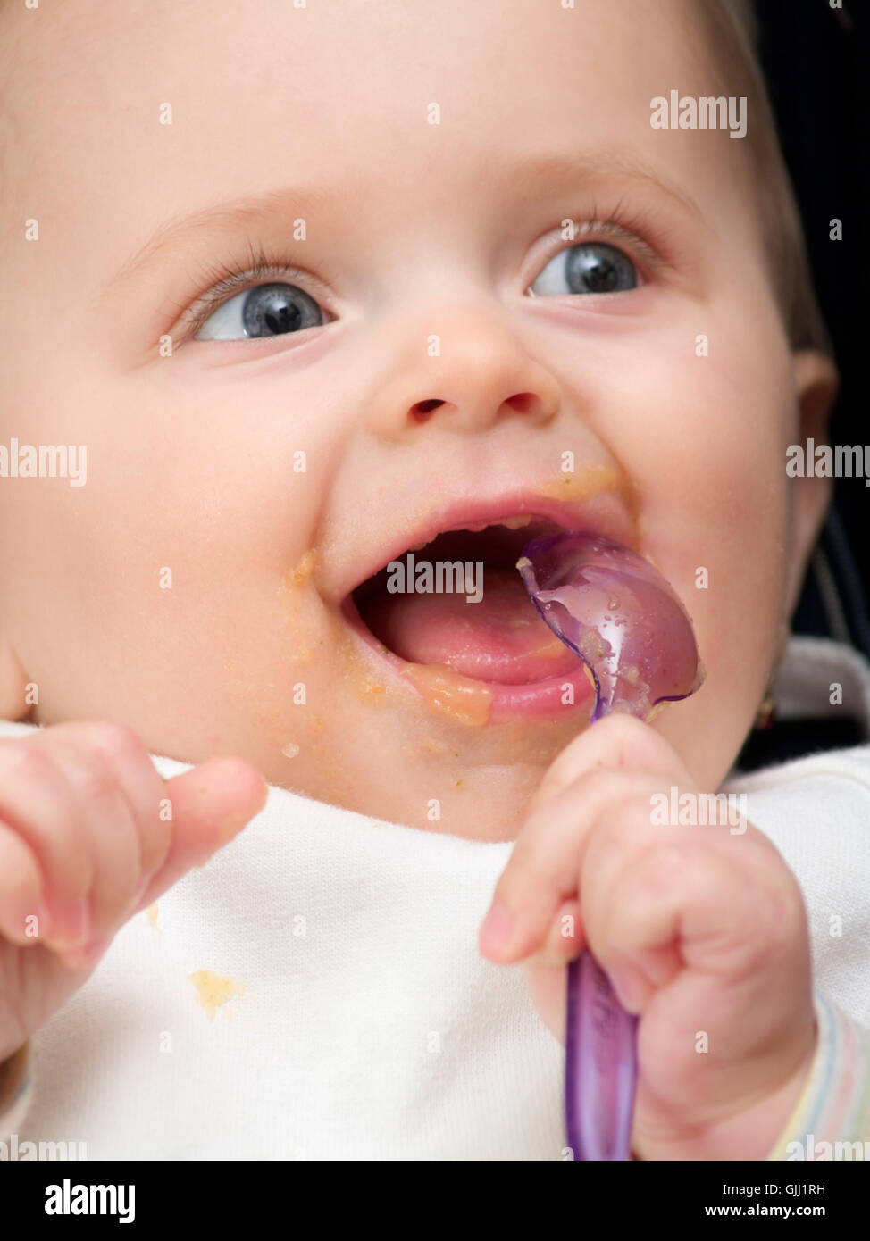 baby hungry eating Stock Photo - Alamy