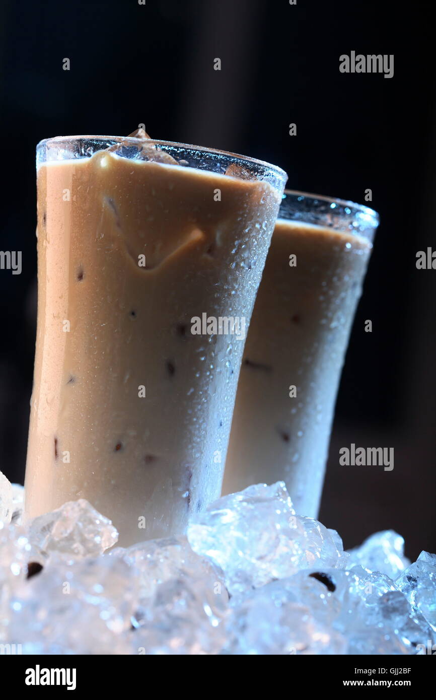 ice-cold coffee enjoyment Stock Photo - Alamy
