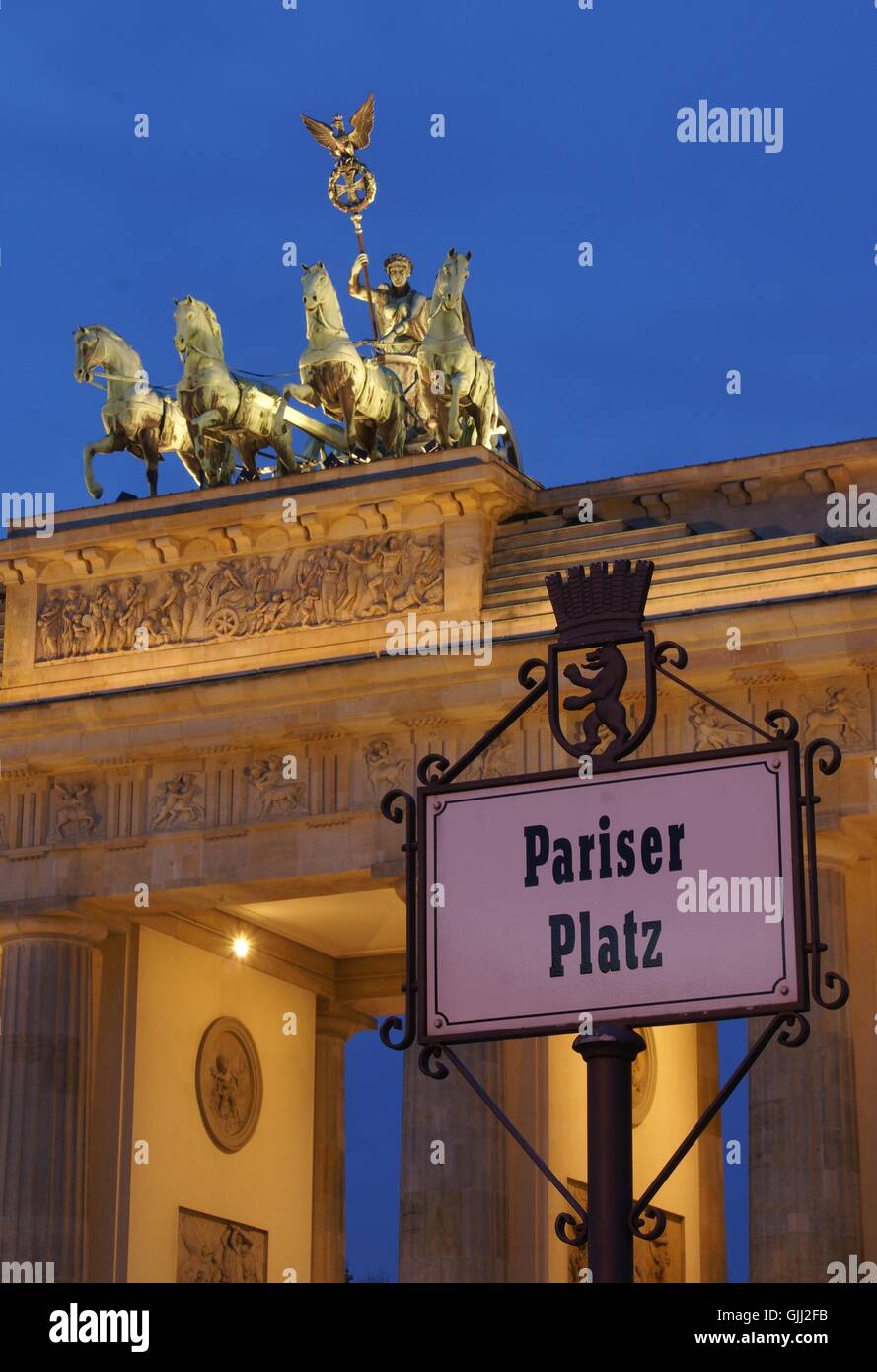 berlin twilight shield Stock Photo - Alamy