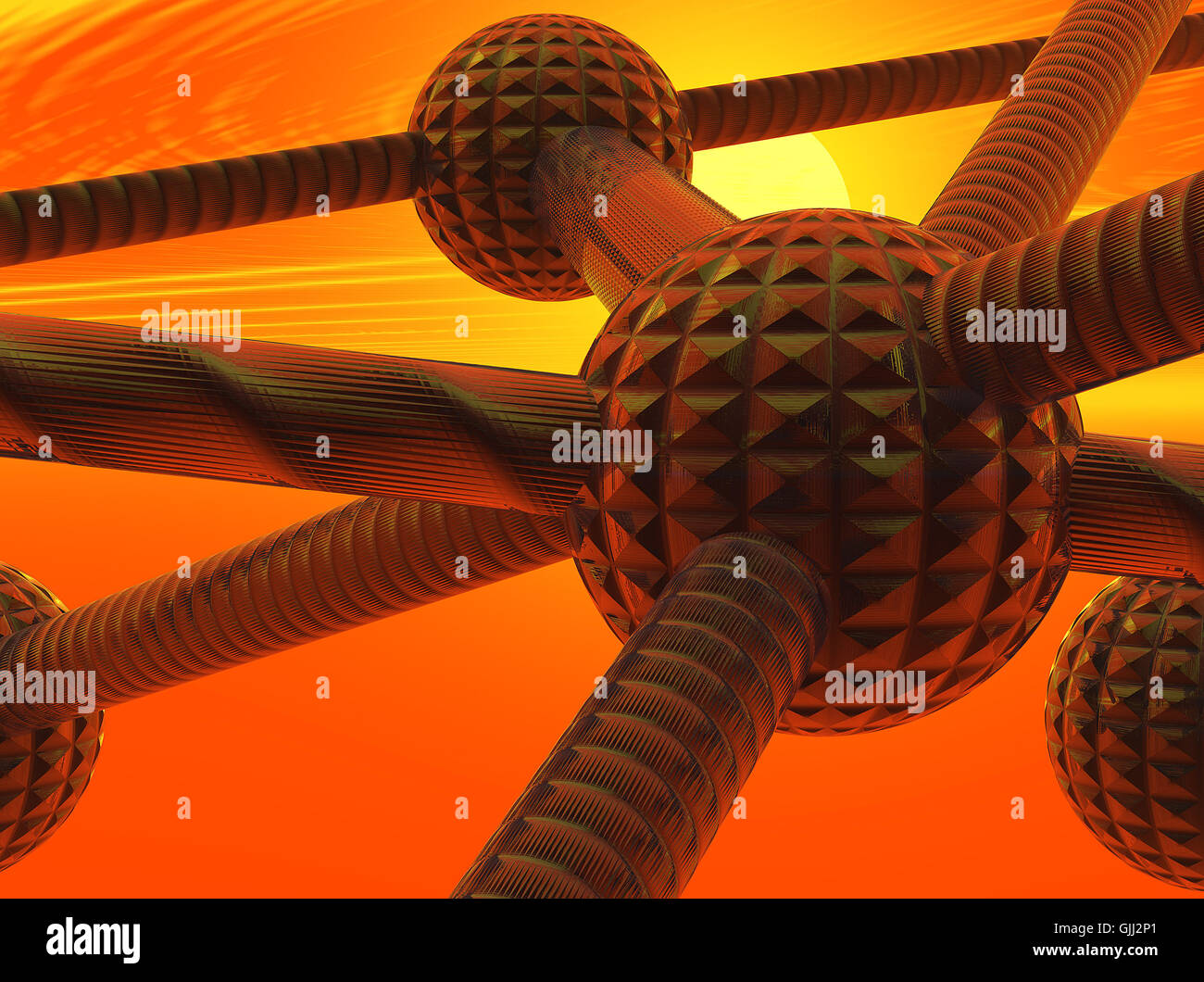 atoms info art Stock Photo - Alamy