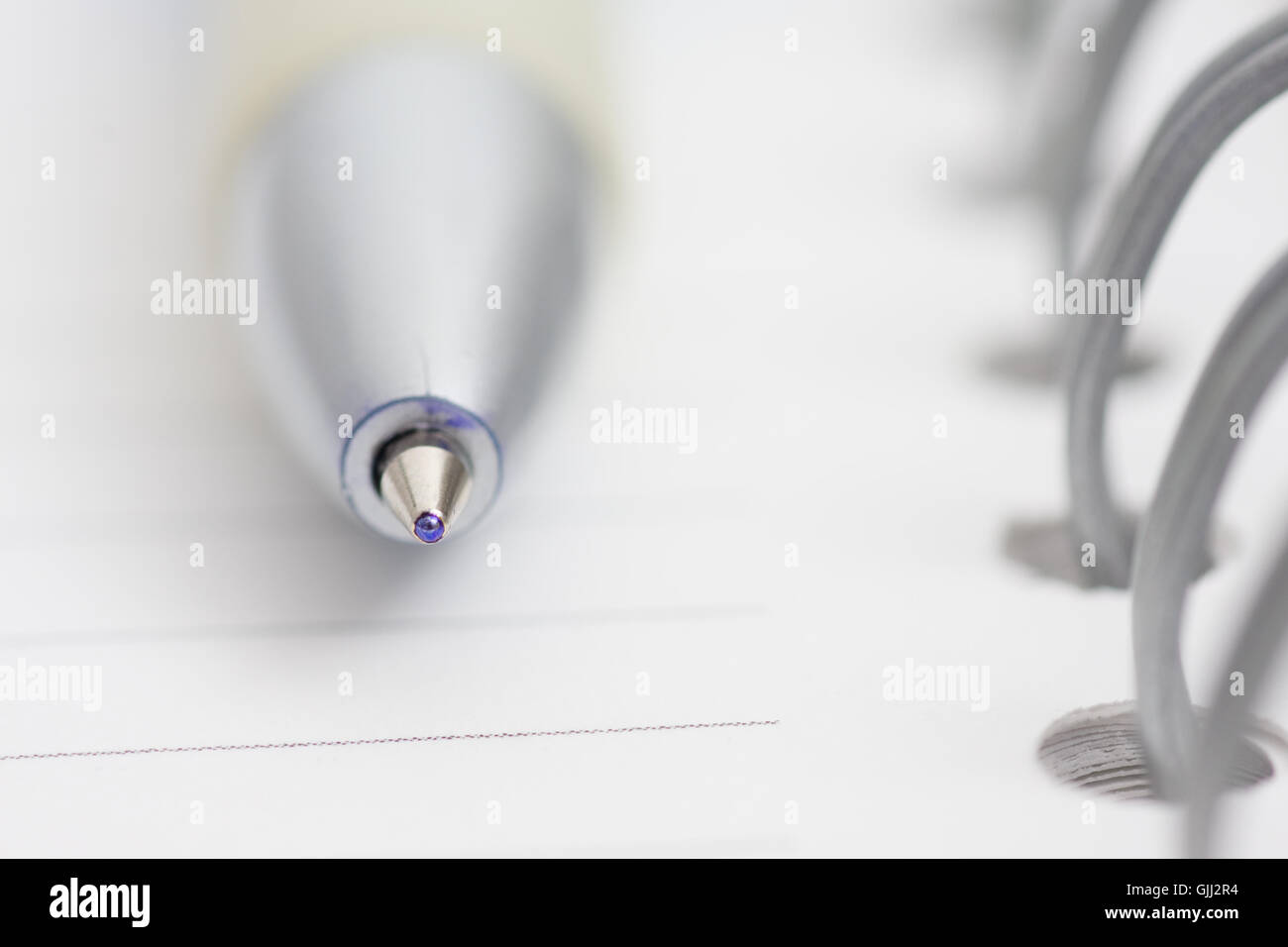 spiral notebook page Stock Photo - Alamy