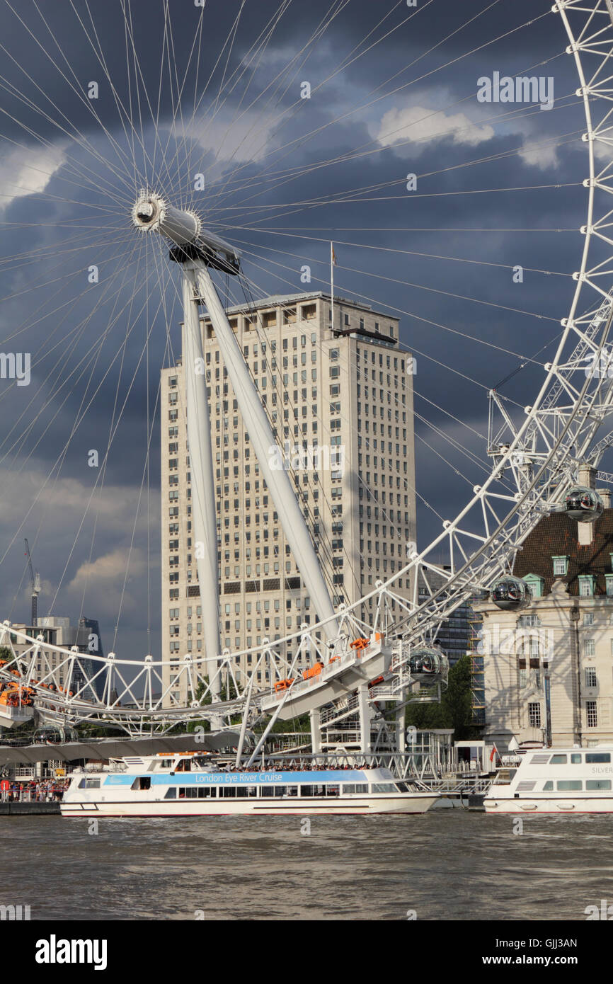 The London Eye on the Southbank London England UK Stock Photo - Alamy