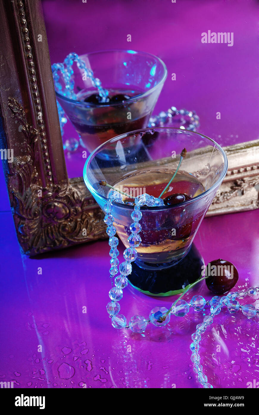 glass chalice tumbler Stock Photo - Alamy