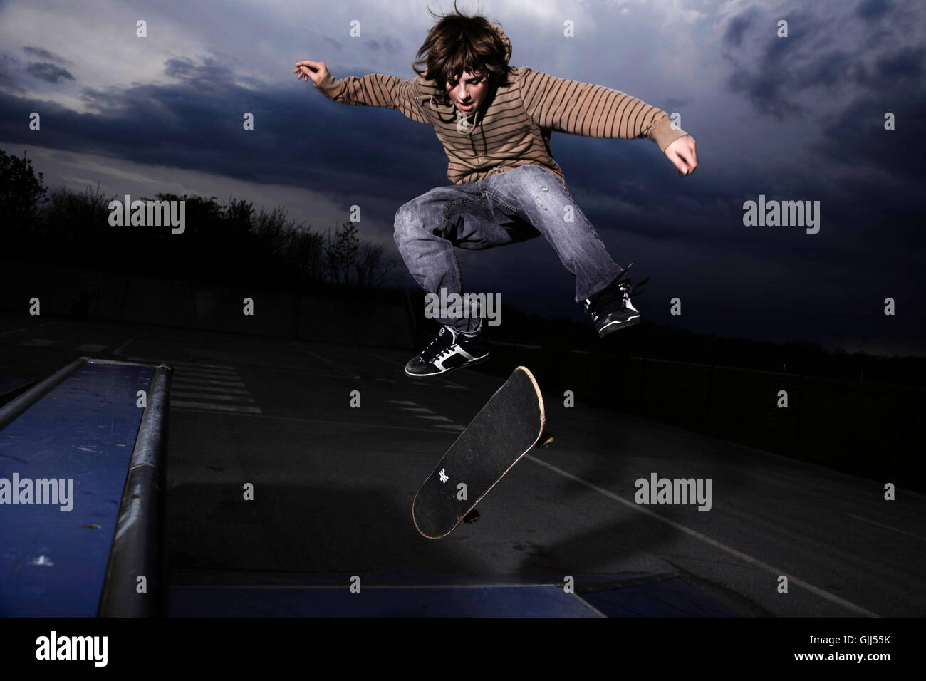 evening spring bouncing Stock Photo - Alamy