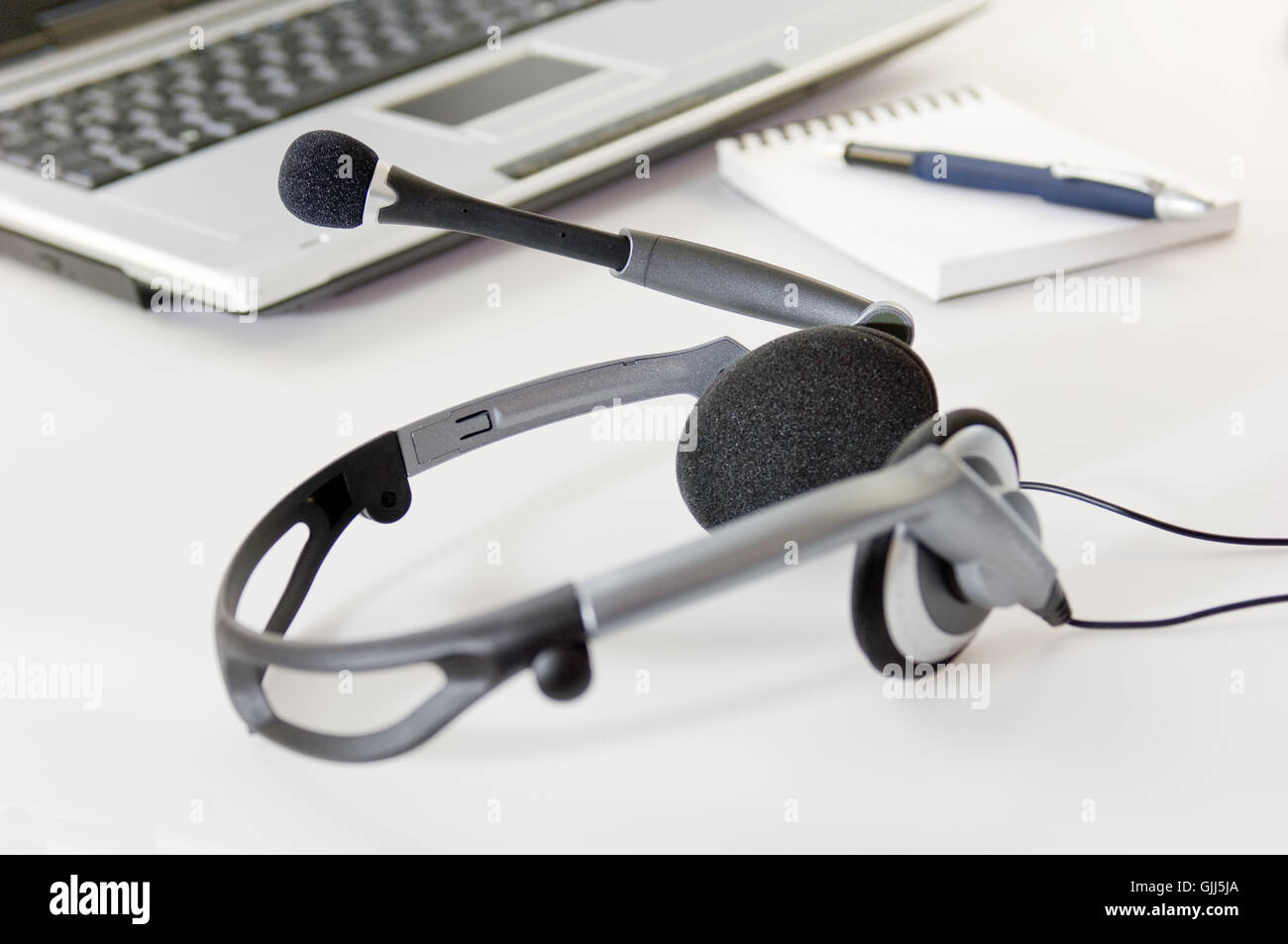 communication headset hotline Stock Photo - Alamy