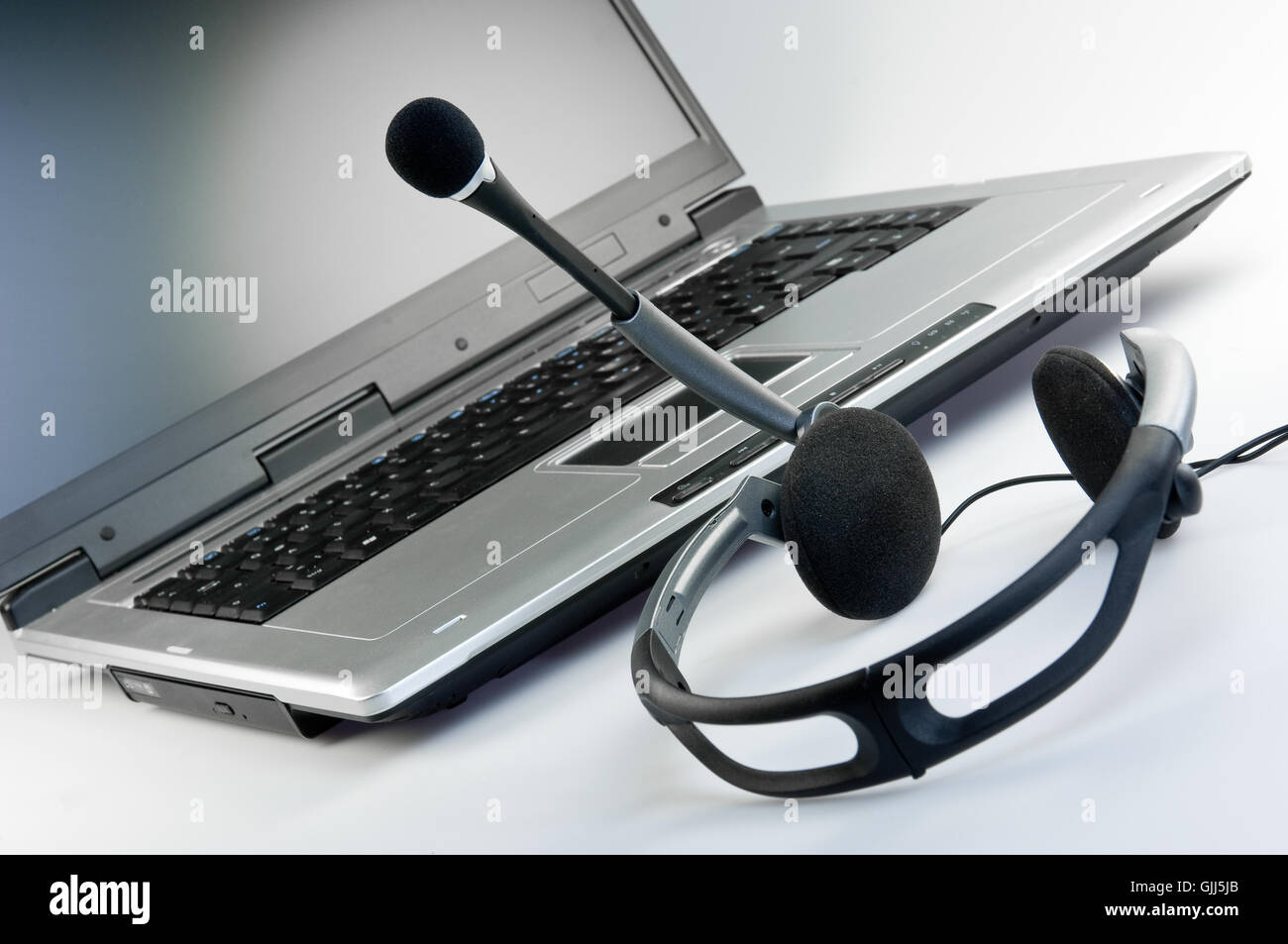 communication headset hotline Stock Photo - Alamy