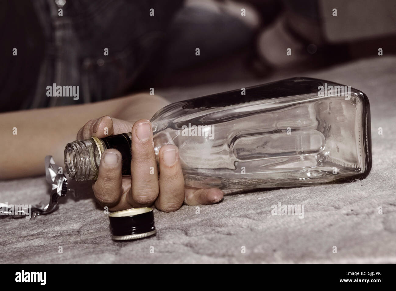 Woman passed out drunk hi-res stock photography and images - Alamy