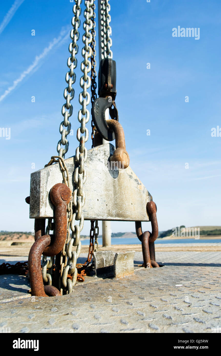 industrial chain hook Stock Photo - Alamy