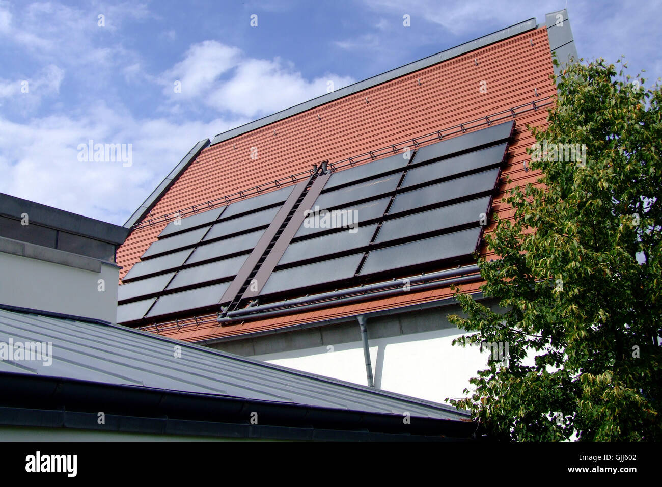 house building solar energy Stock Photo - Alamy