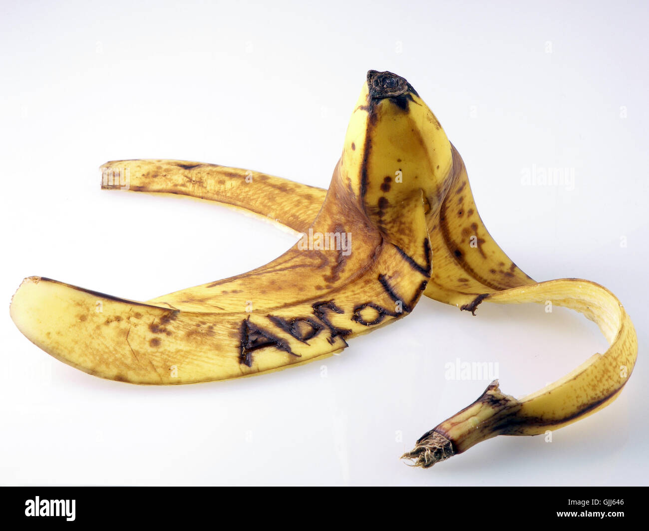 trash banana peel danger Stock Photo - Alamy