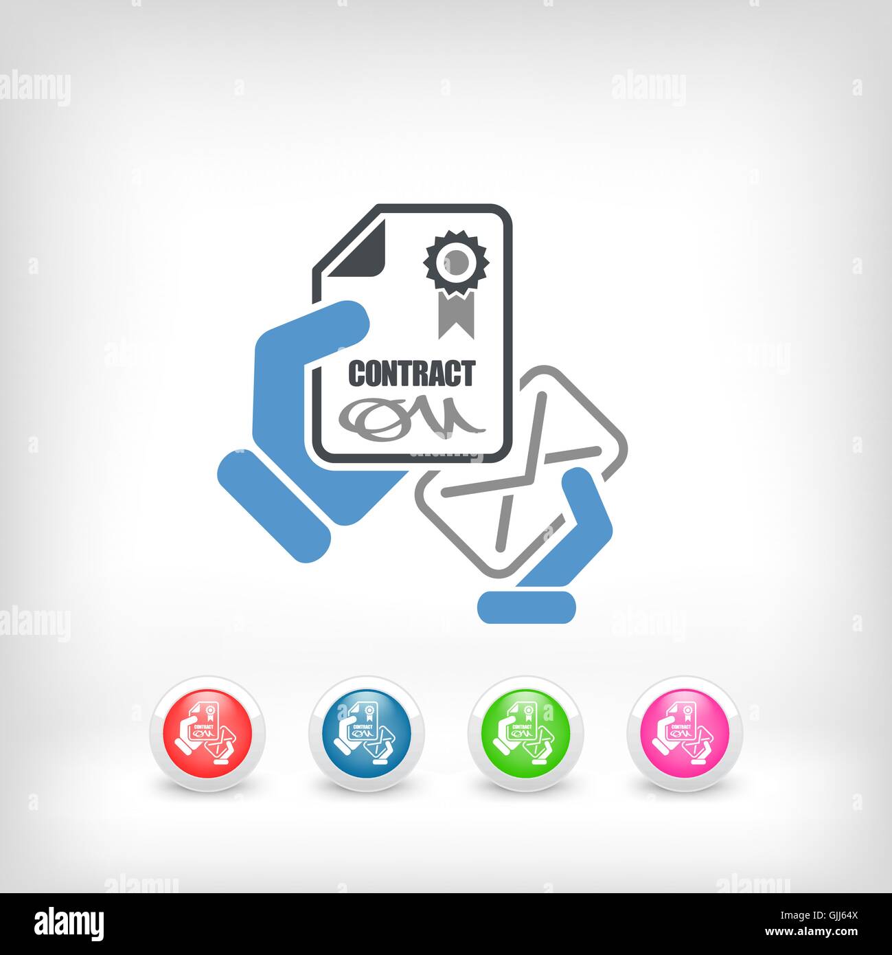 Contract flat Stock Vector Images - Alamy
