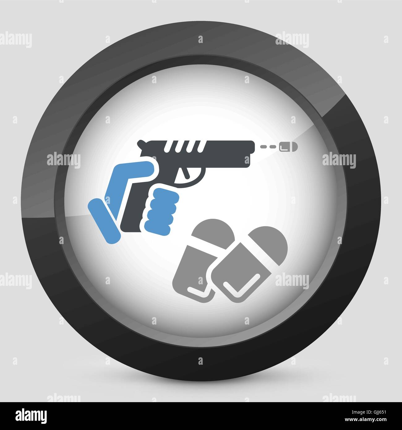 Firing hand gun Stock Vector Images - Alamy