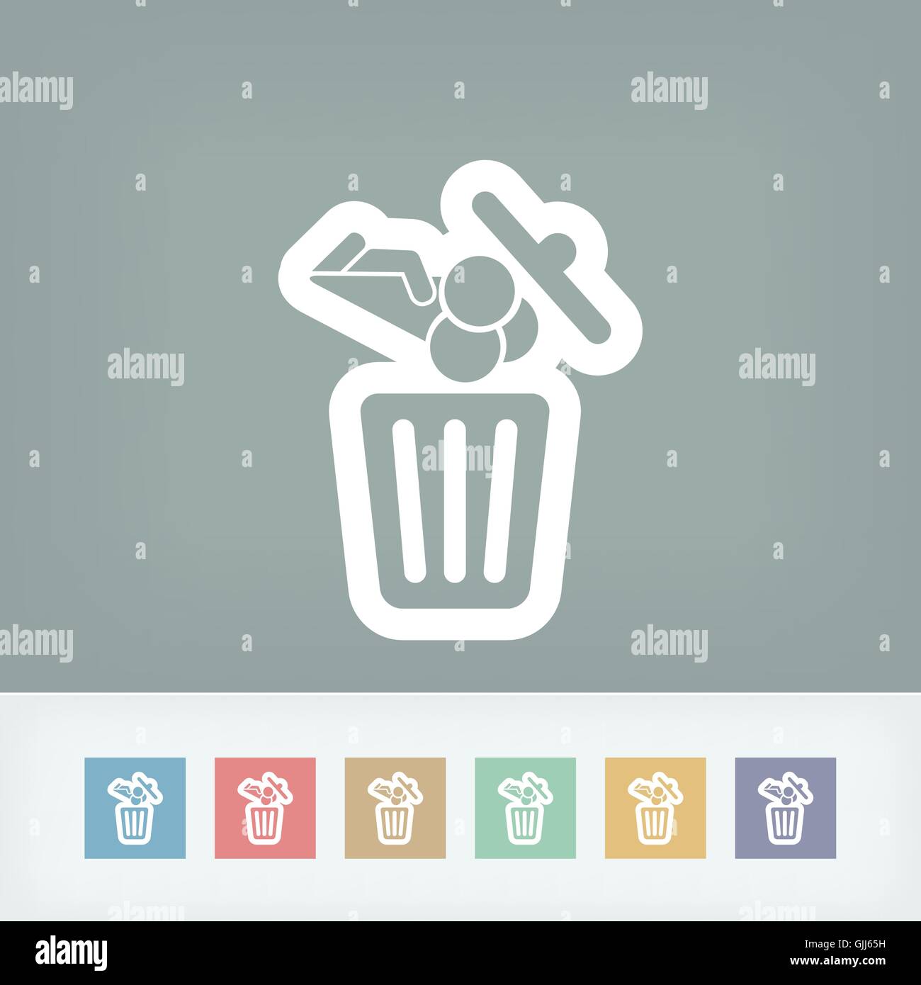 Food waste bin restaurant Stock Vector Images - Alamy