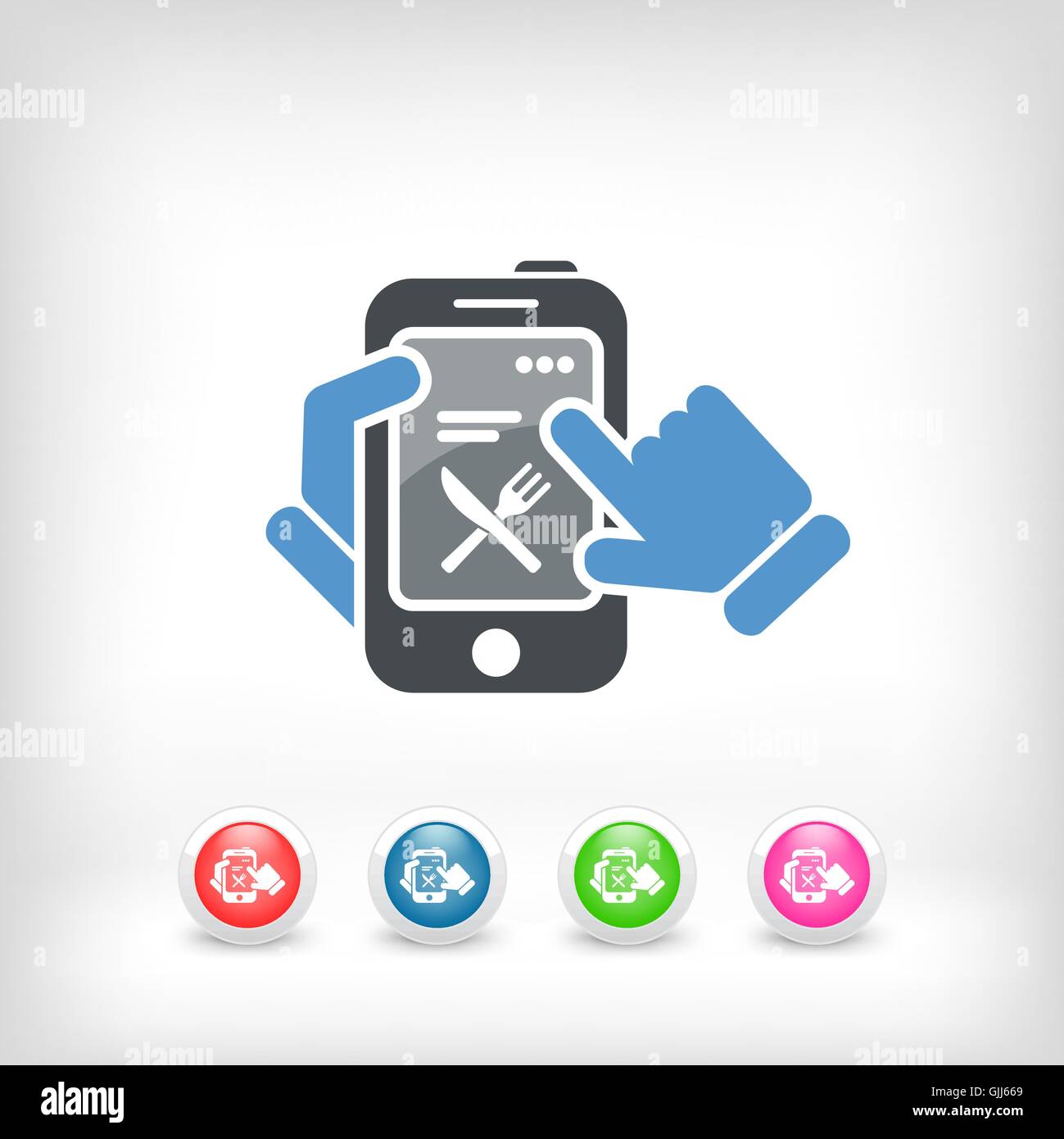 Smartphone icon. Food, restaurant and recipes Stock Vector Image & Art ...