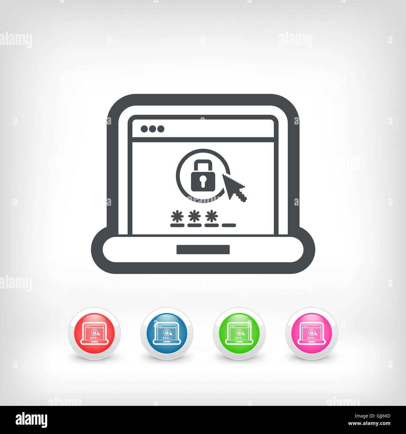 Computer password Stock Vector Images - Alamy
