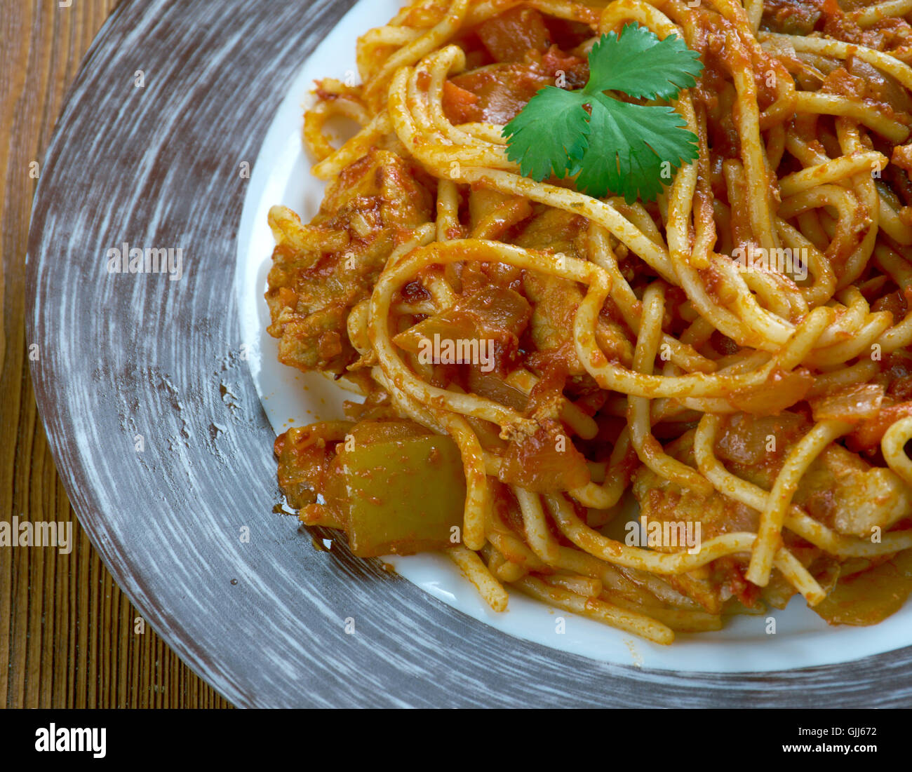 Spaghetti meat sauce - al ragu di manzo Stock Photo - Alamy