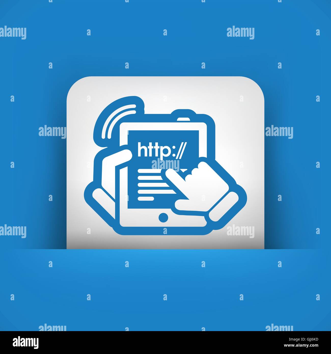 Vertical tablet connected to internet Stock Vector Image & Art - Alamy