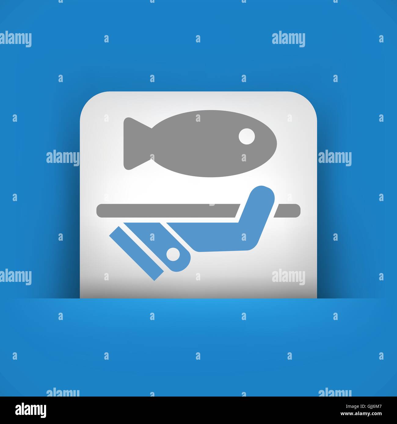 Fish service plate Stock Vector Images - Alamy