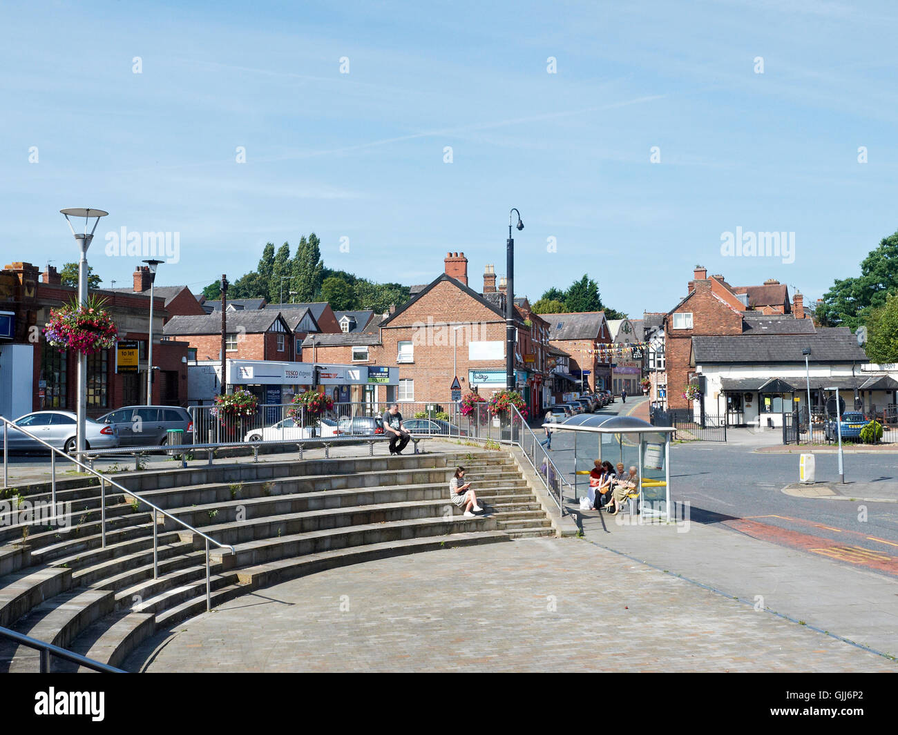 Bull Ring in town centre of Middlewich Cheshire UK Stock Photo - Alamy