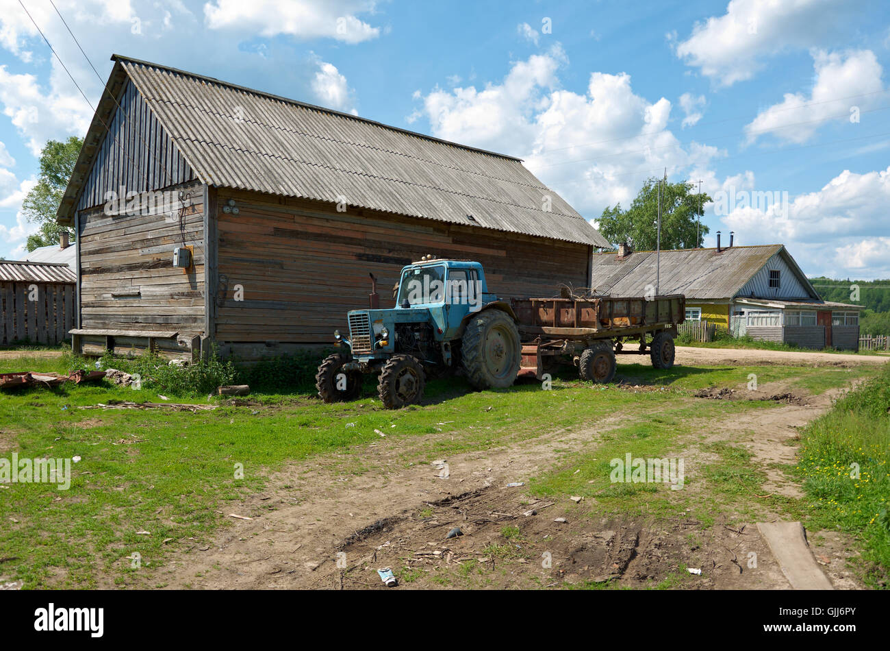 Old russian tractor hi-res stock photography and images - Alamy