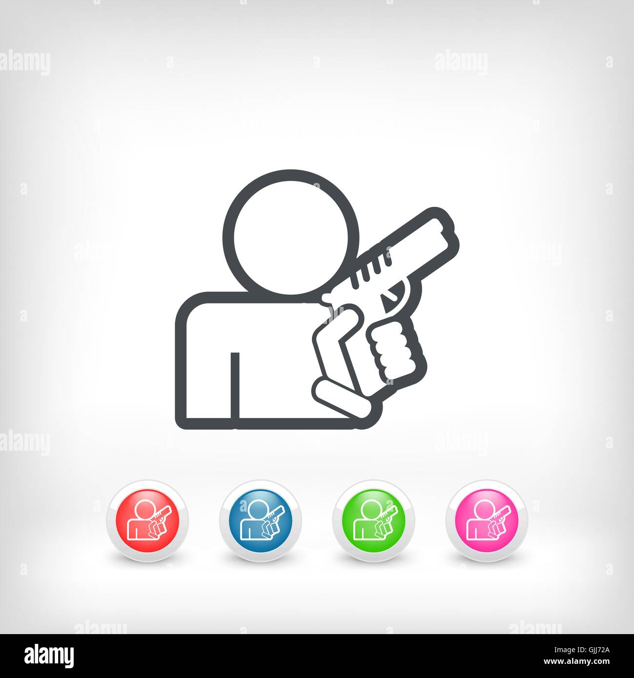 Armed robbery illustration hi-res stock photography and images - Alamy