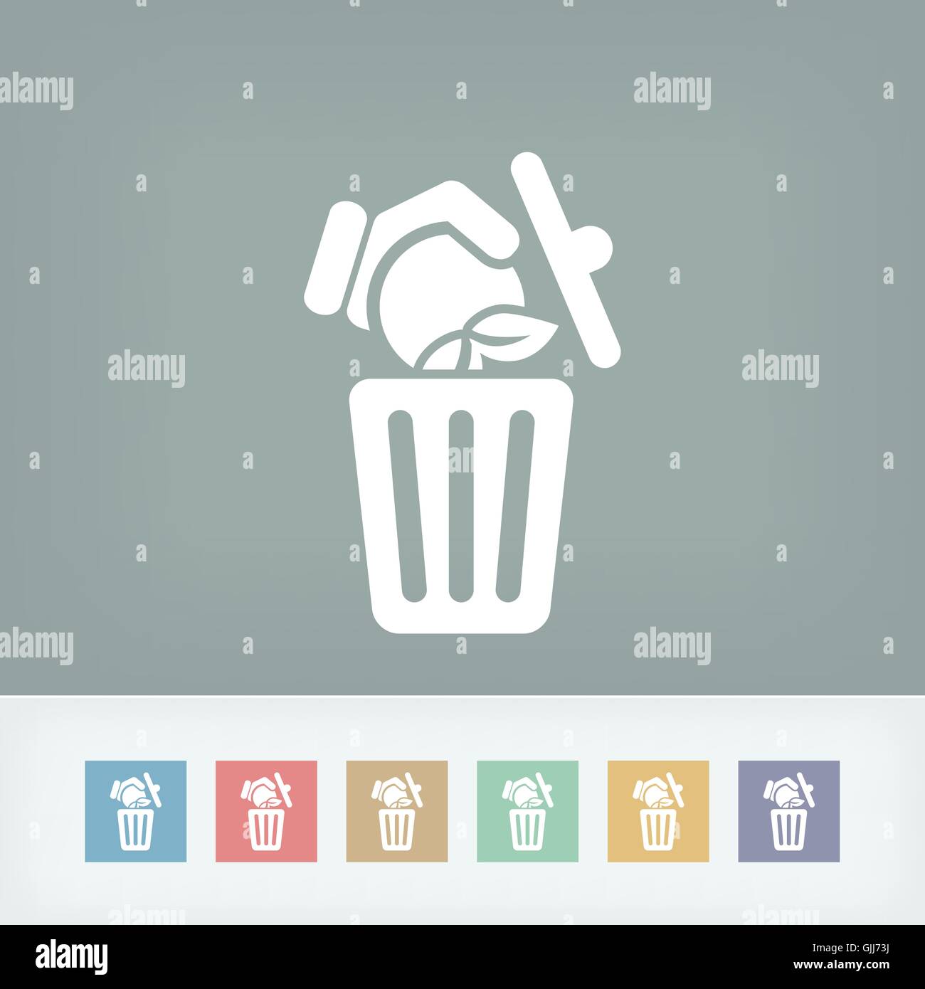 Food waste bin restaurant Stock Vector Images - Alamy