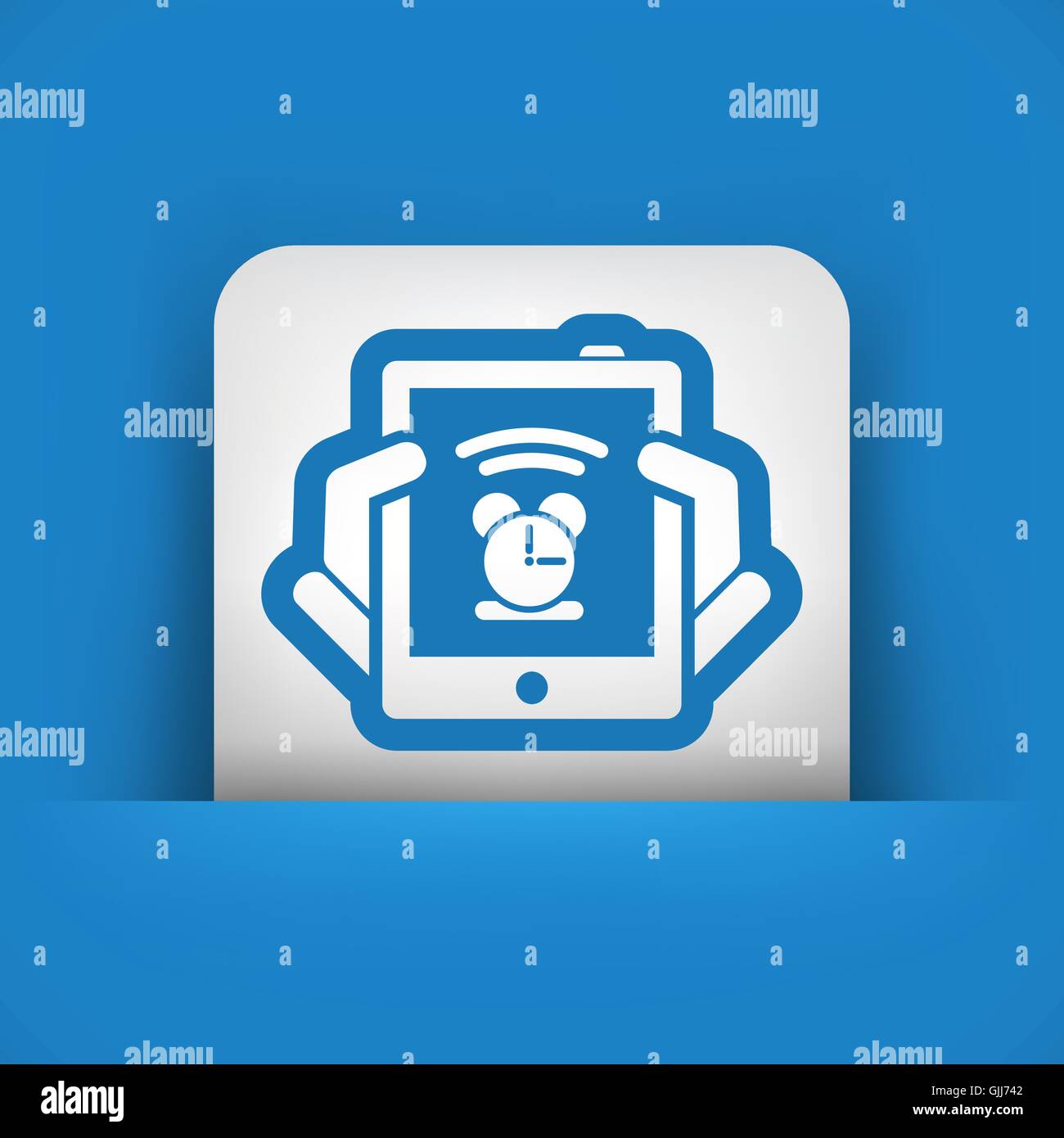 Tablet clock icon Stock Vector Image & Art - Alamy