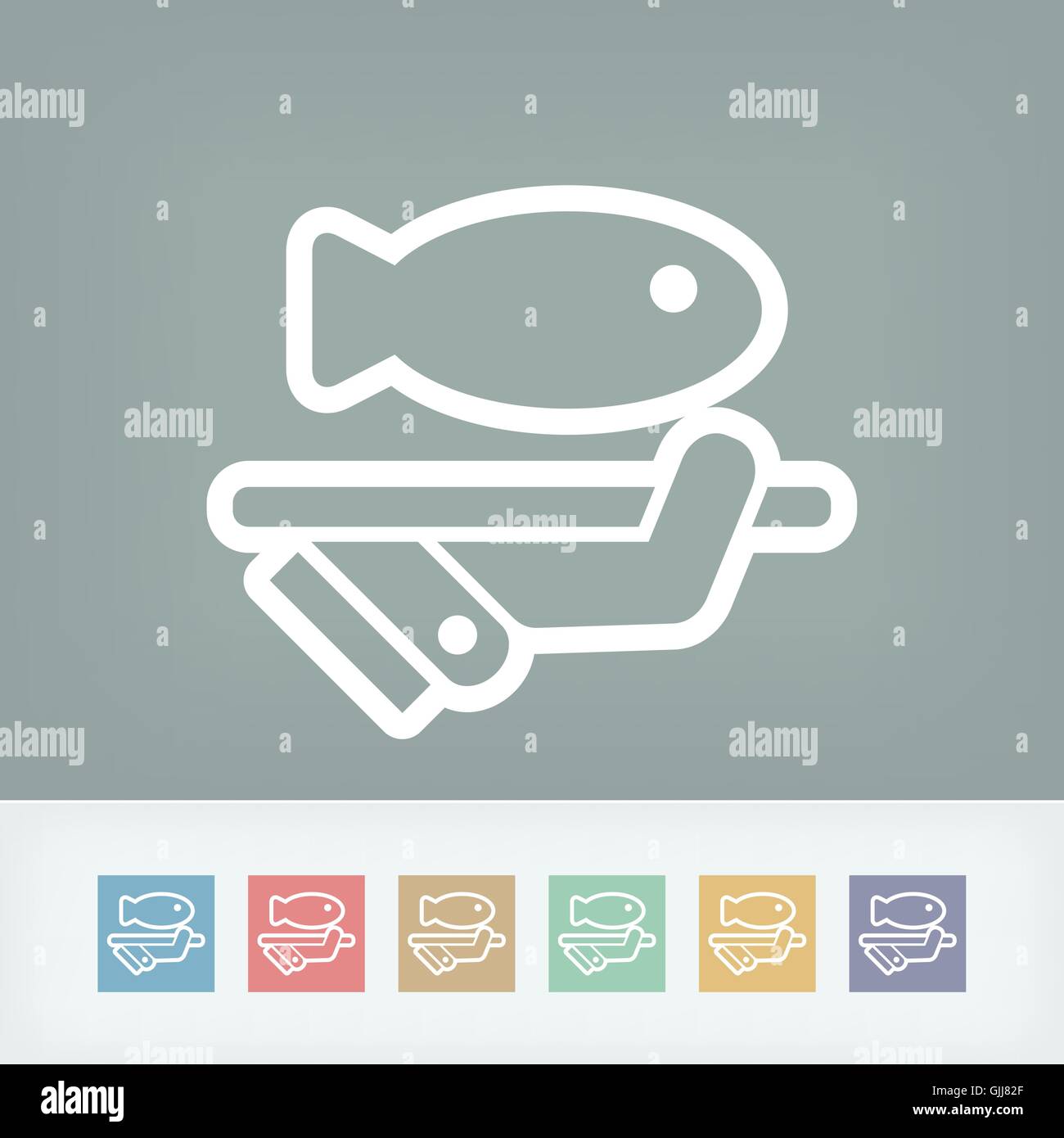 Fish plate icon Stock Vector Images - Alamy