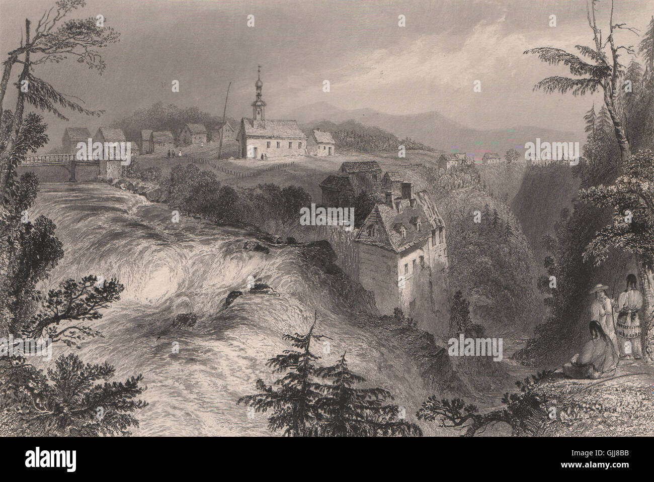 QUEBEC. Chute Kabir Kouba. Église Notre-Dame-de-Lorette. Wendake ...