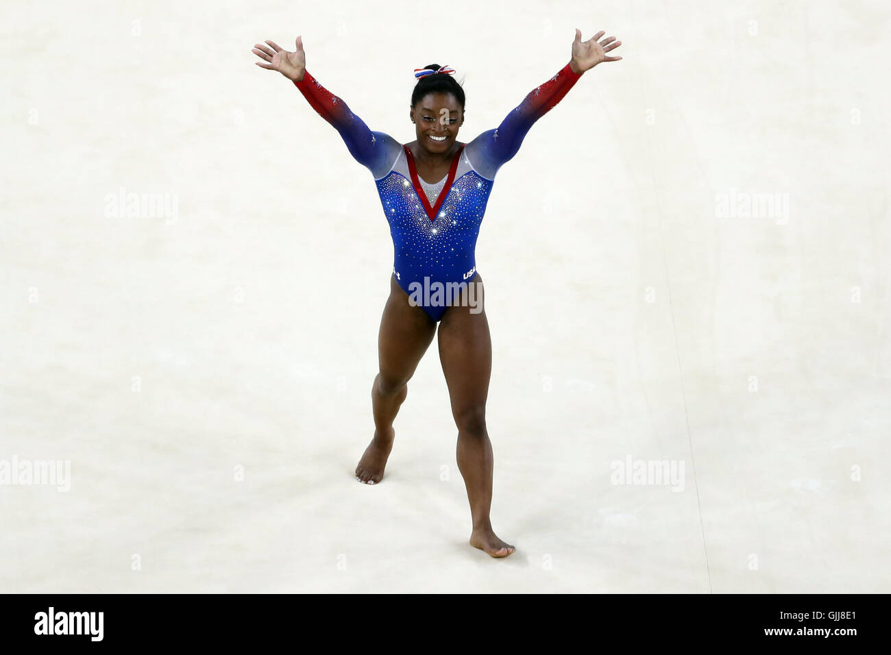 USA's Simone Biles during the Women's Floor Exercise final at the Rio ...