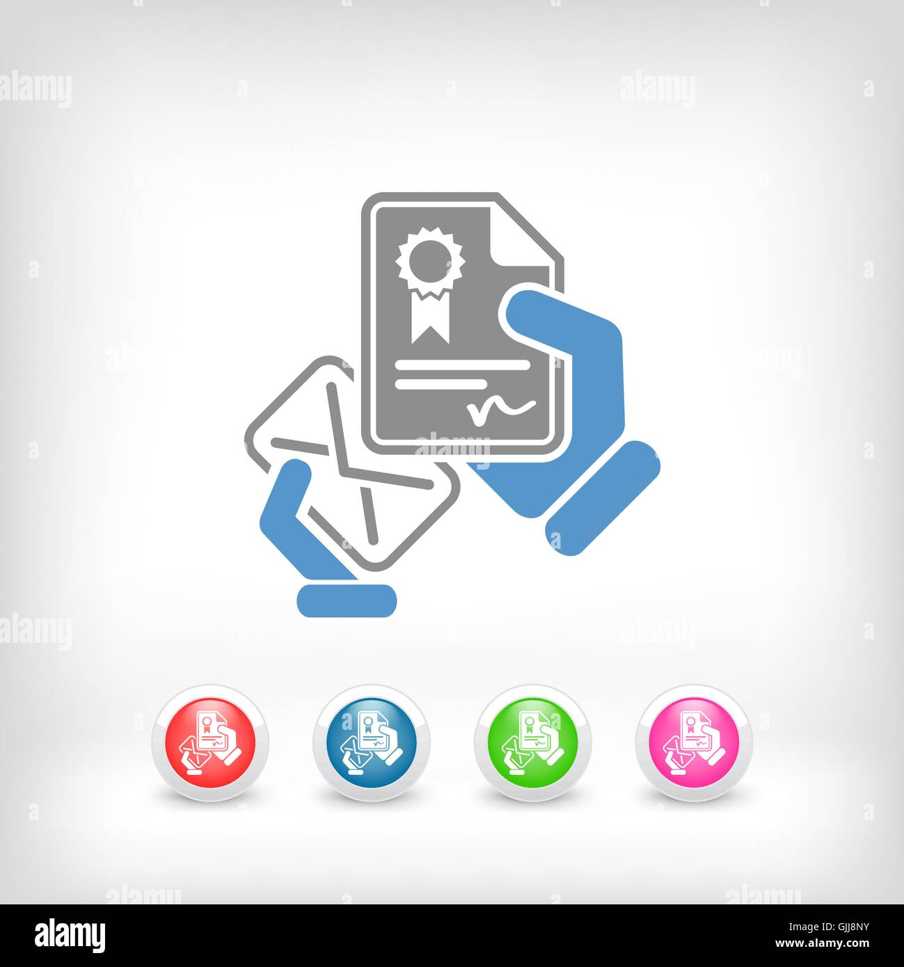 Mail with a certificate Stock Vector Image & Art - Alamy