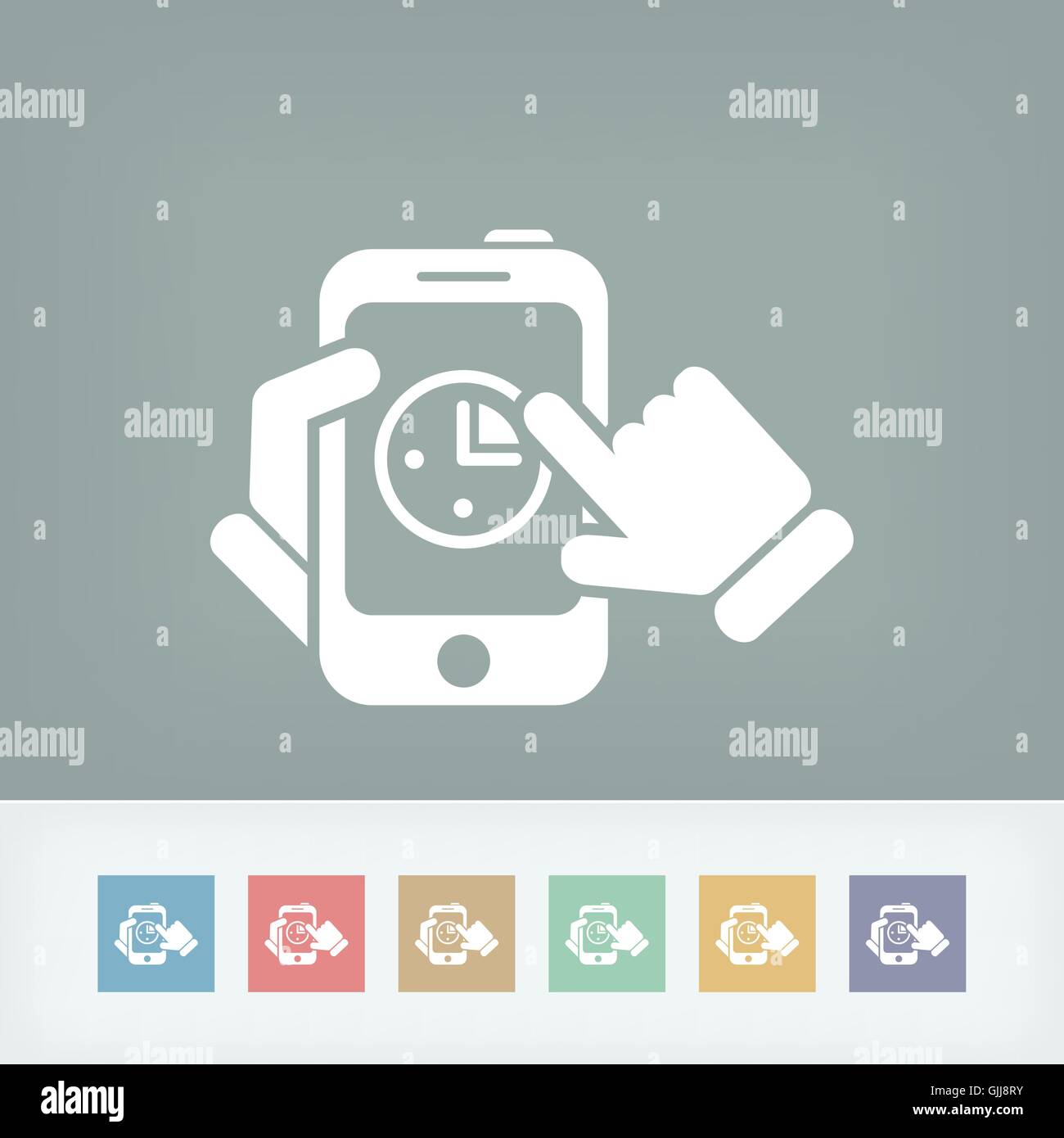 Hand holding clock Stock Vector Images - Alamy