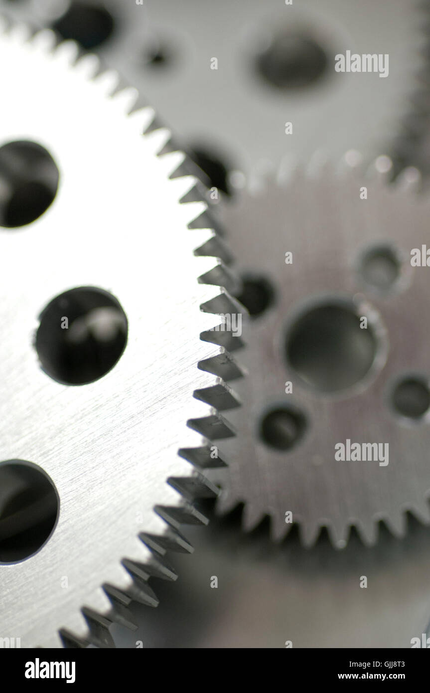 Metal cogs/gears used in robotics Stock Photo - Alamy