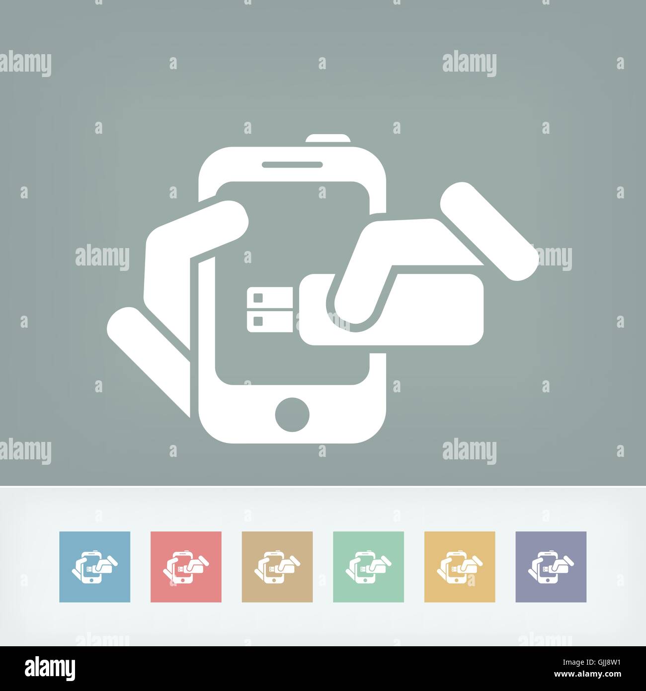 Smartphone storage icon Stock Vector Image & Art - Alamy