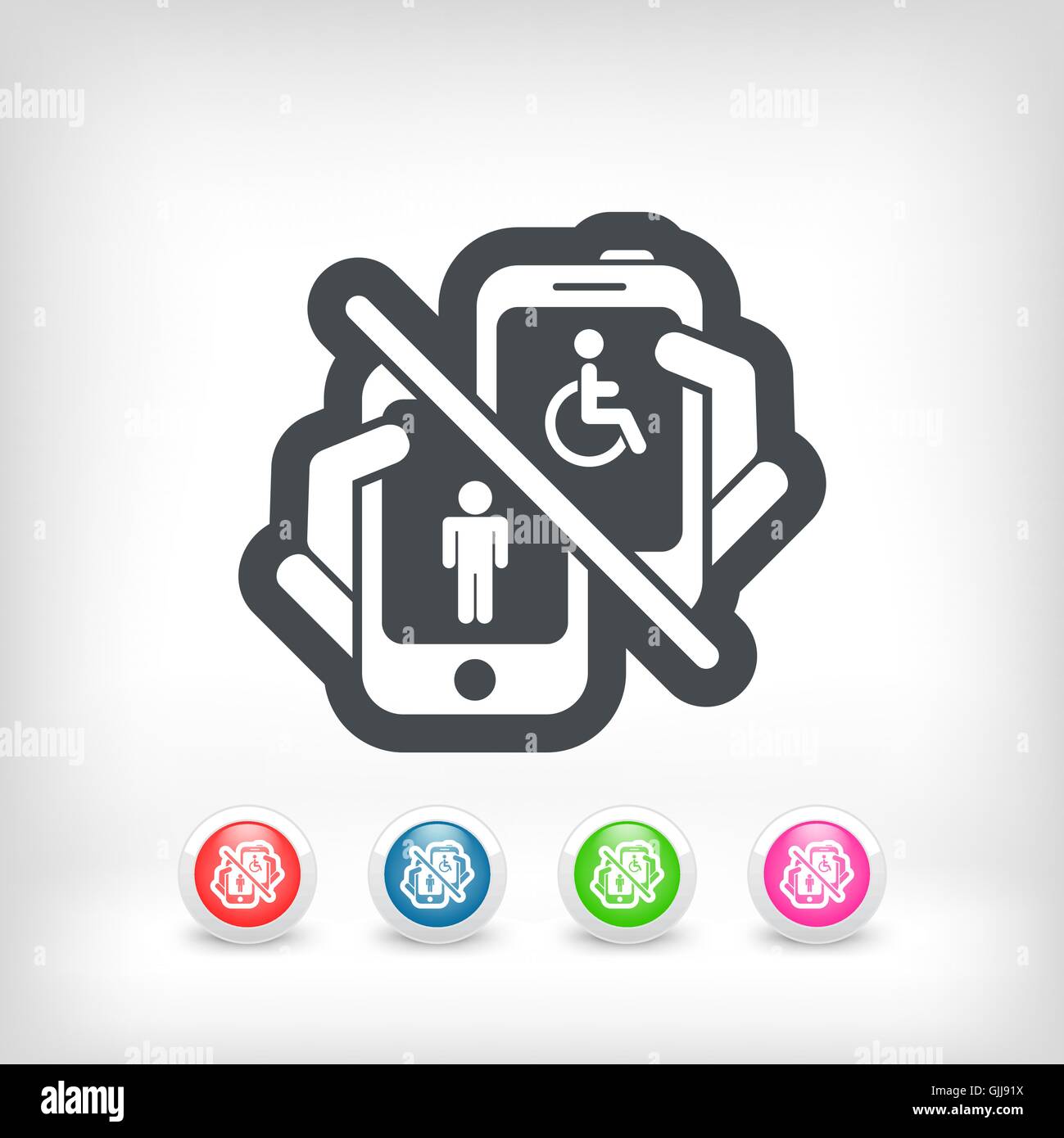 Disabled social network Stock Vector Image & Art - Alamy