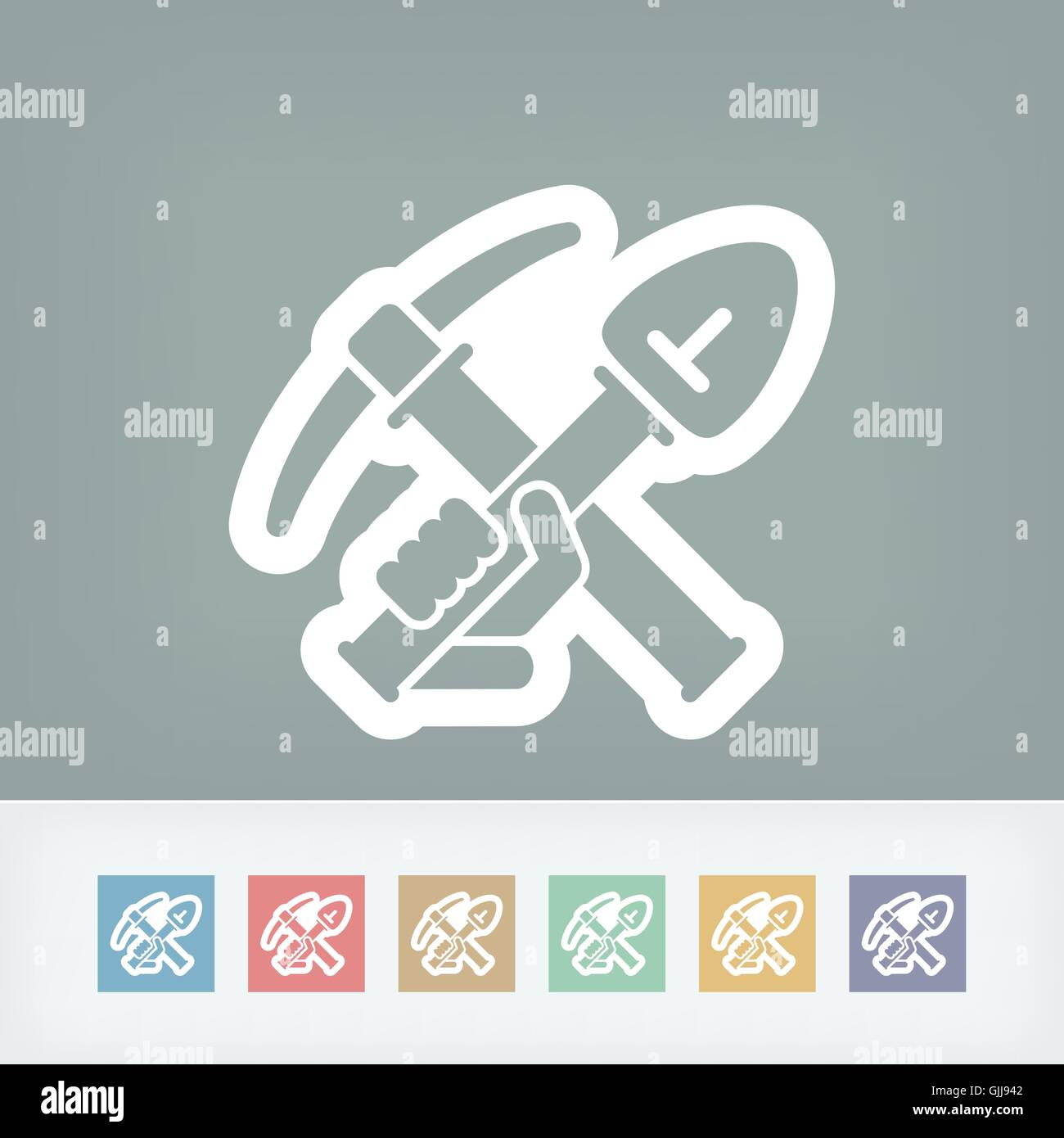 Pick and shovel icon Stock Vector Image & Art - Alamy