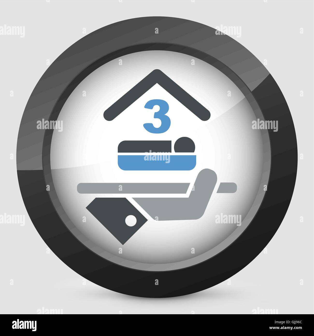 Hotel icon. Triple bedroom Stock Vector Image & Art - Alamy