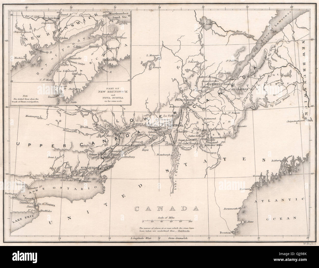 CANADA. Ontario Quebec New Brunswick & Nova Scotia. BARTLETT, 1842 ...