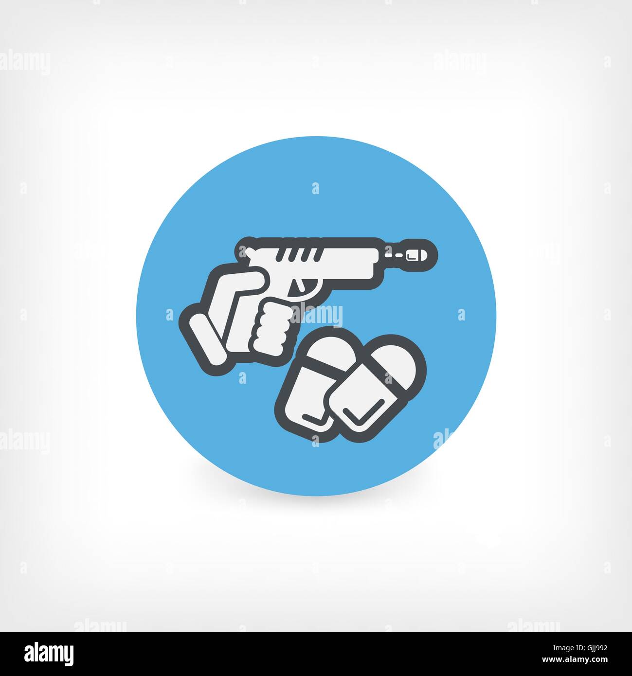 Hand firing hand gun Stock Vector Images - Alamy
