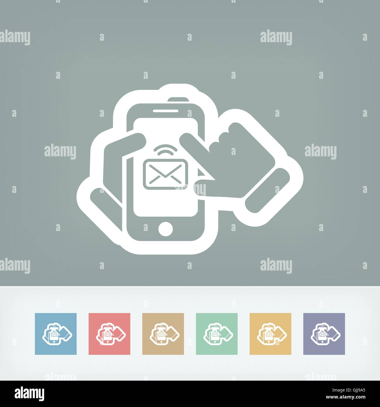 Smartphone mail icon Stock Vector Image & Art - Alamy