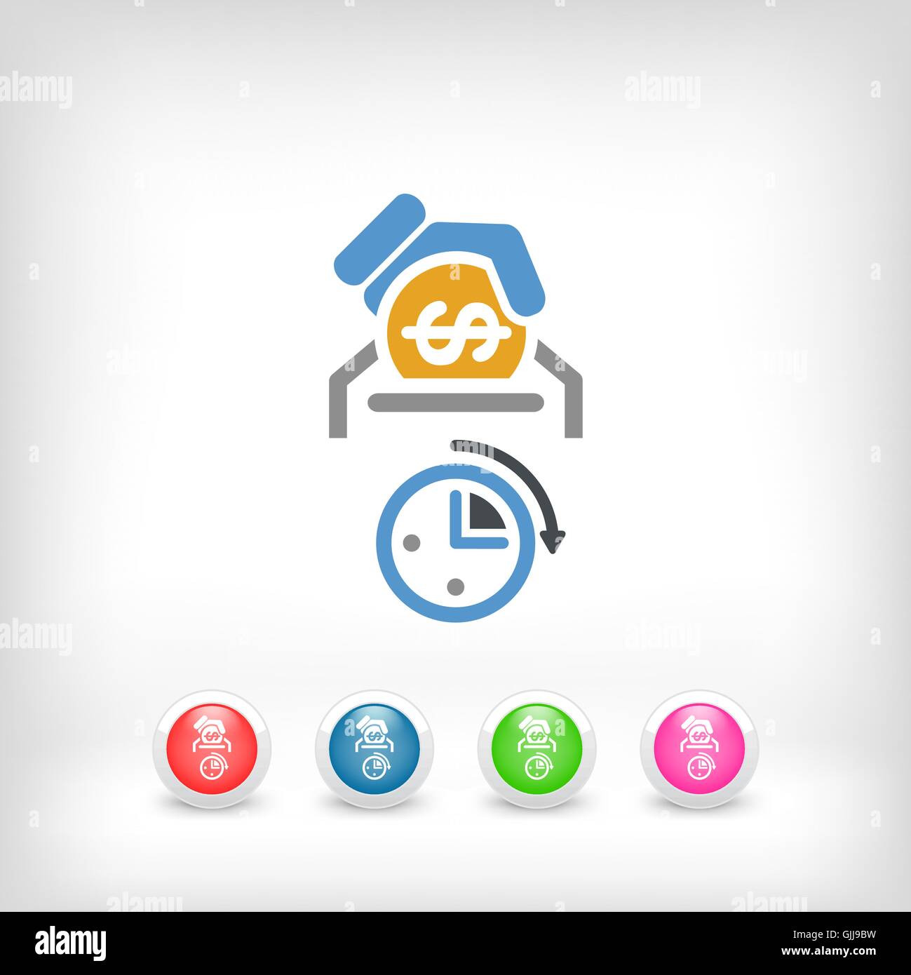 Money time icon Stock Vector Image & Art - Alamy