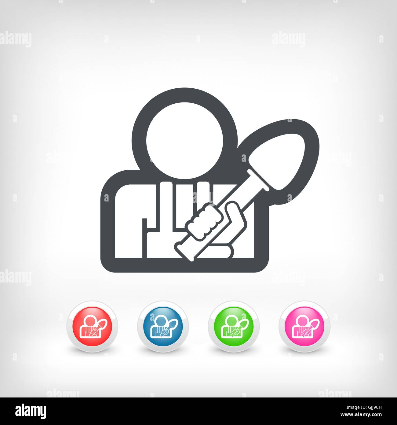 Hand shoveling icon hi-res stock photography and images - Alamy