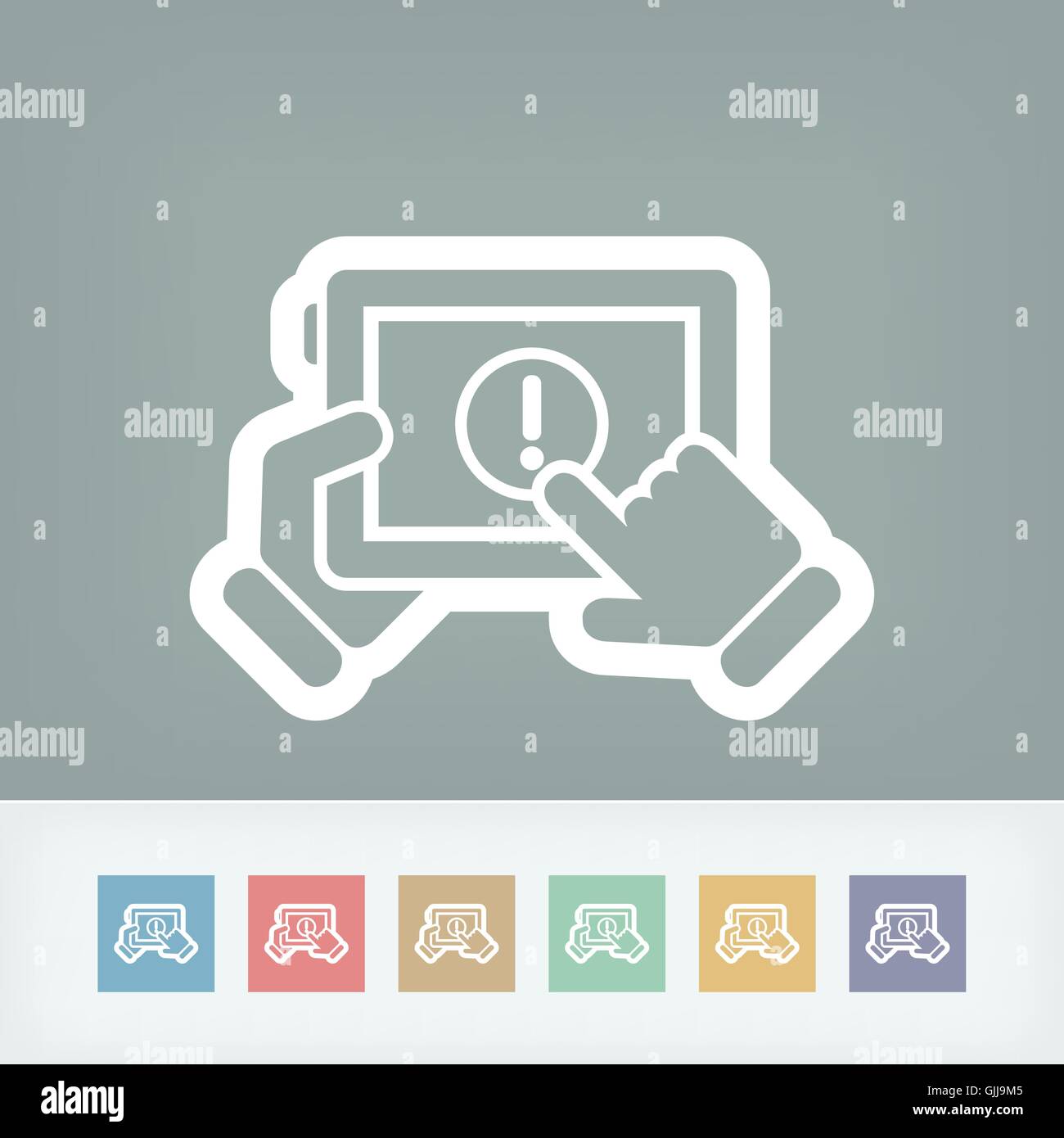 Mobile phone icon exclamation Stock Vector Images - Alamy