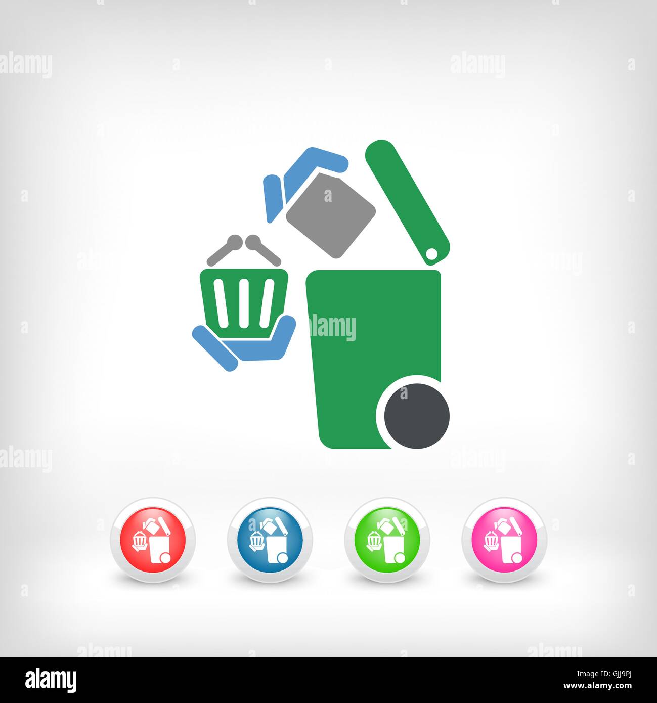 Various waste collection bins hi-res stock photography and images - Alamy