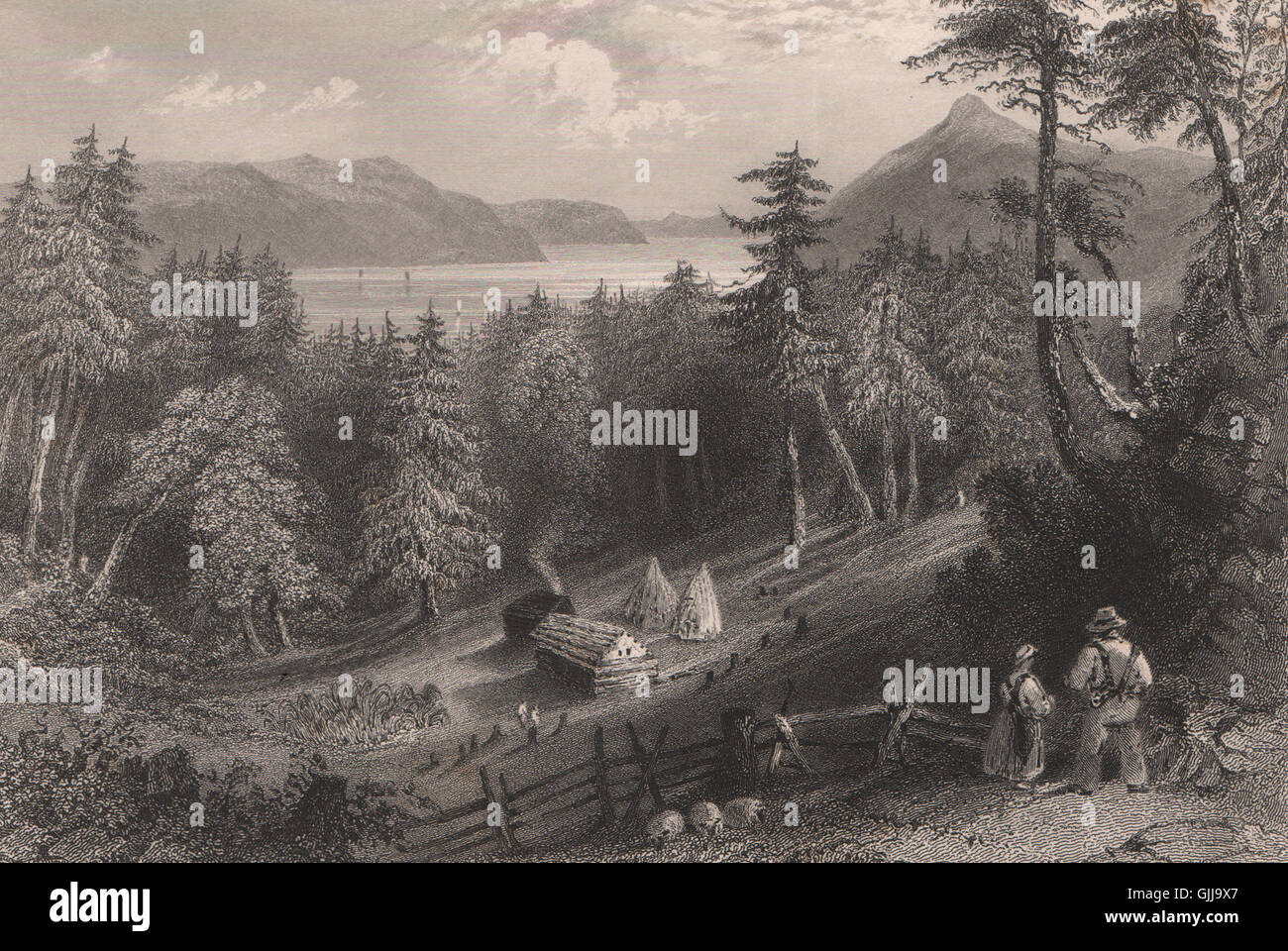 QUEBEC. Davis' Clearing. Eastern Townships. Cantons de l'Est. BARTLETT ...